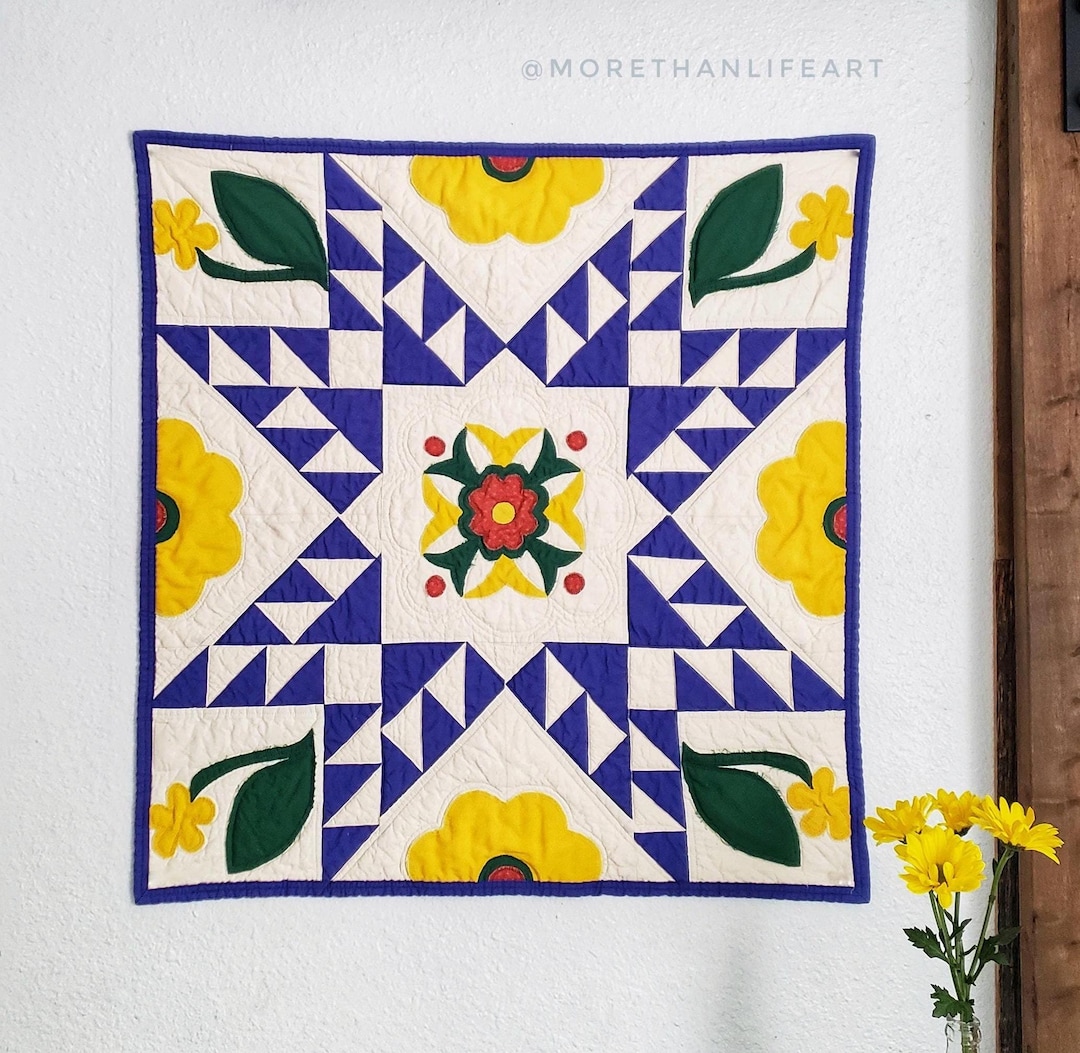 Kinfolk Star Block Quilt: Applique Wall Hanging or Table Topper - Etsy