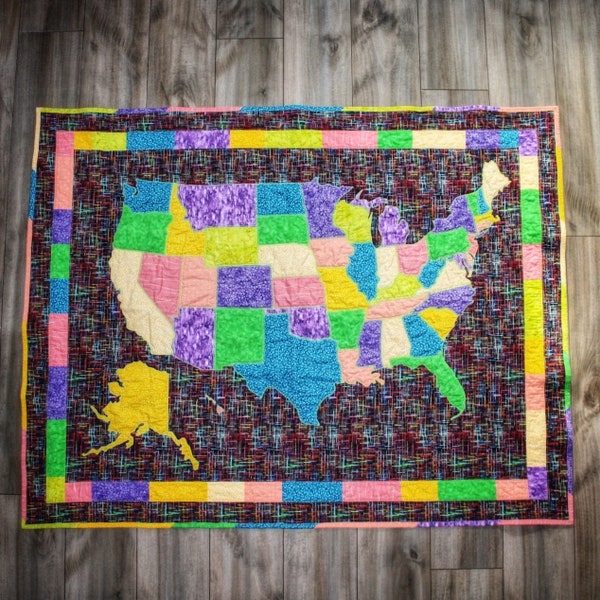 Map Quilt - Etsy