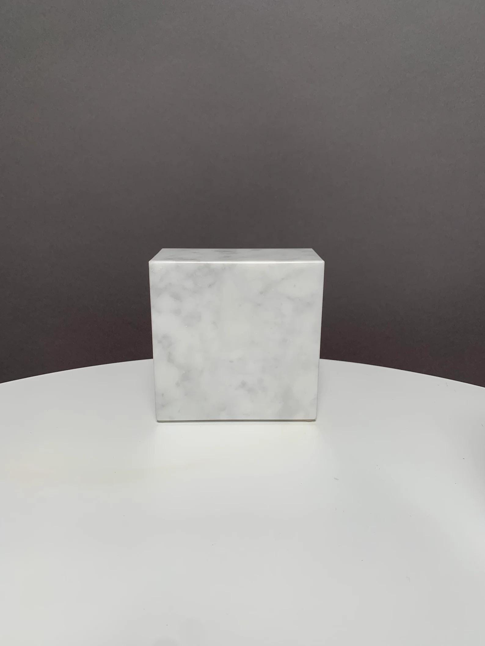 White Marble Pedestal, Minimalist Display Plinth, Sculpture Stand - Etsy