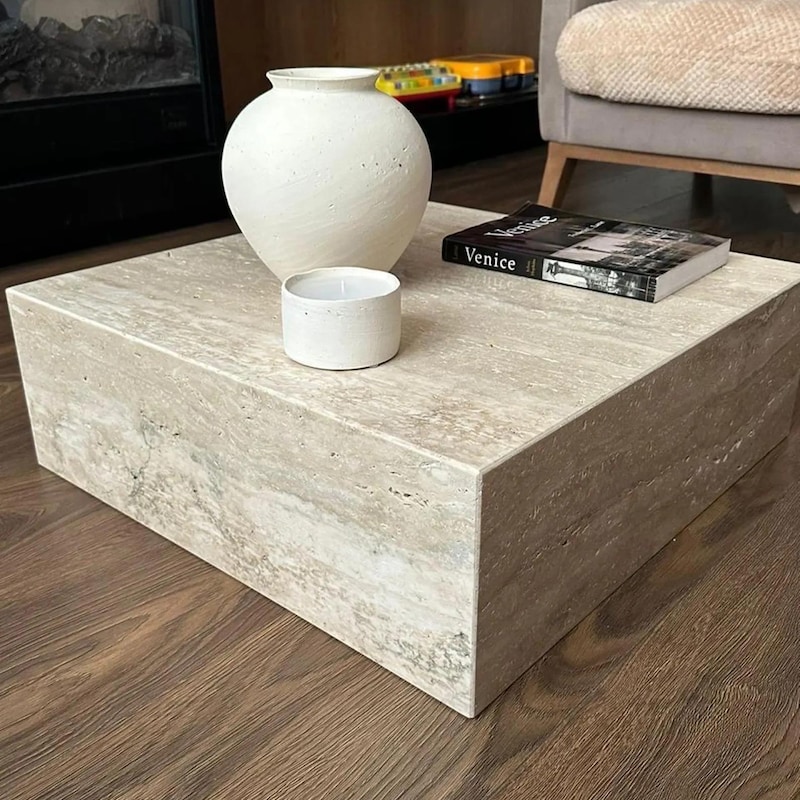 Travertine Coffee Table - Etsy