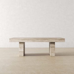 Natural Travertine Stone Coffee Table, Travertine Accent Furniture ...