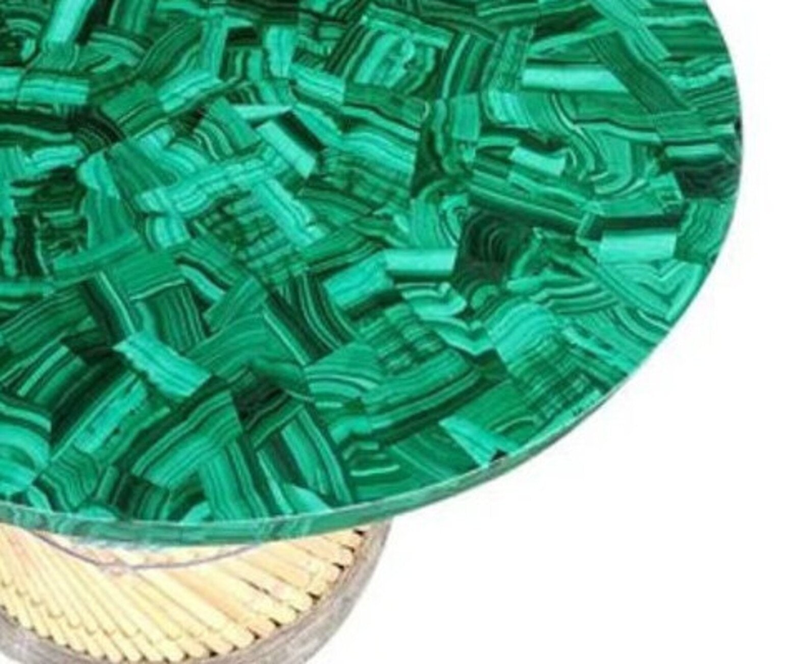 Natural Green Malachite Center Table, Natural Malachite Pattern Living ...
