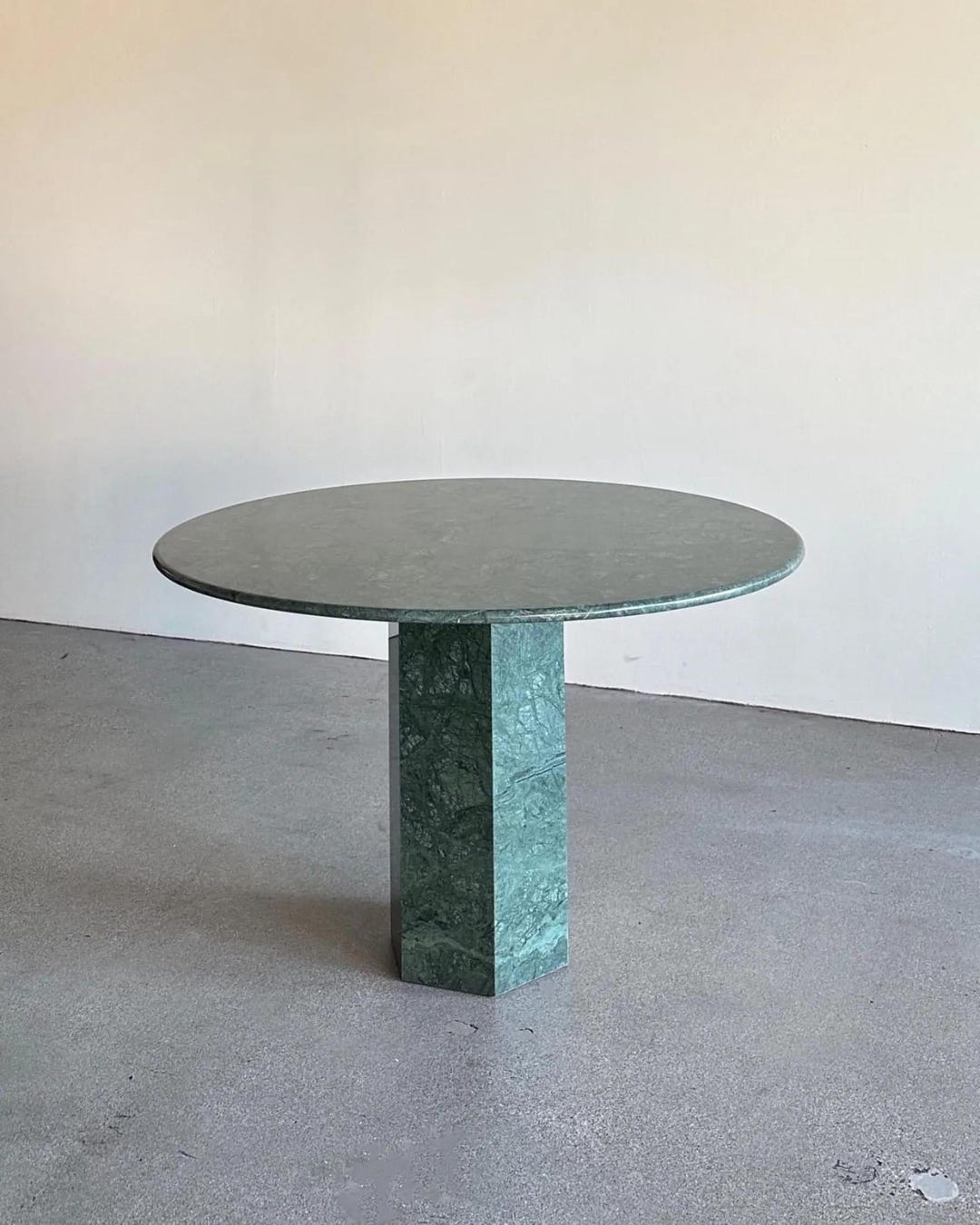 Natural Effect Green Marble Coffee Table, Mid-century Marble Table ...
