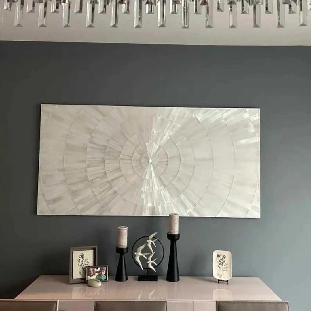 Energy-enhancing Selenite Wall Decor, Selenite Statement Wall Piece ...