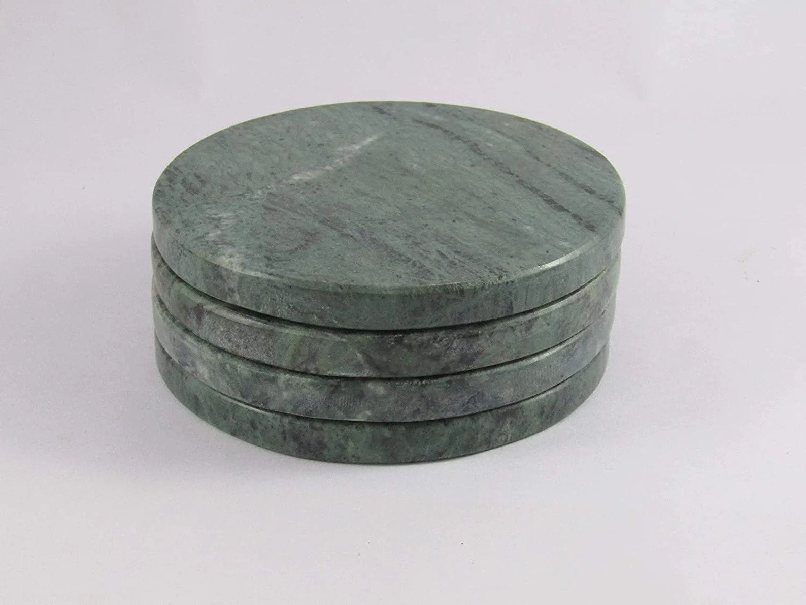 Natural Green Marble Coasters, Green Stone Coasters, Green Marble ...