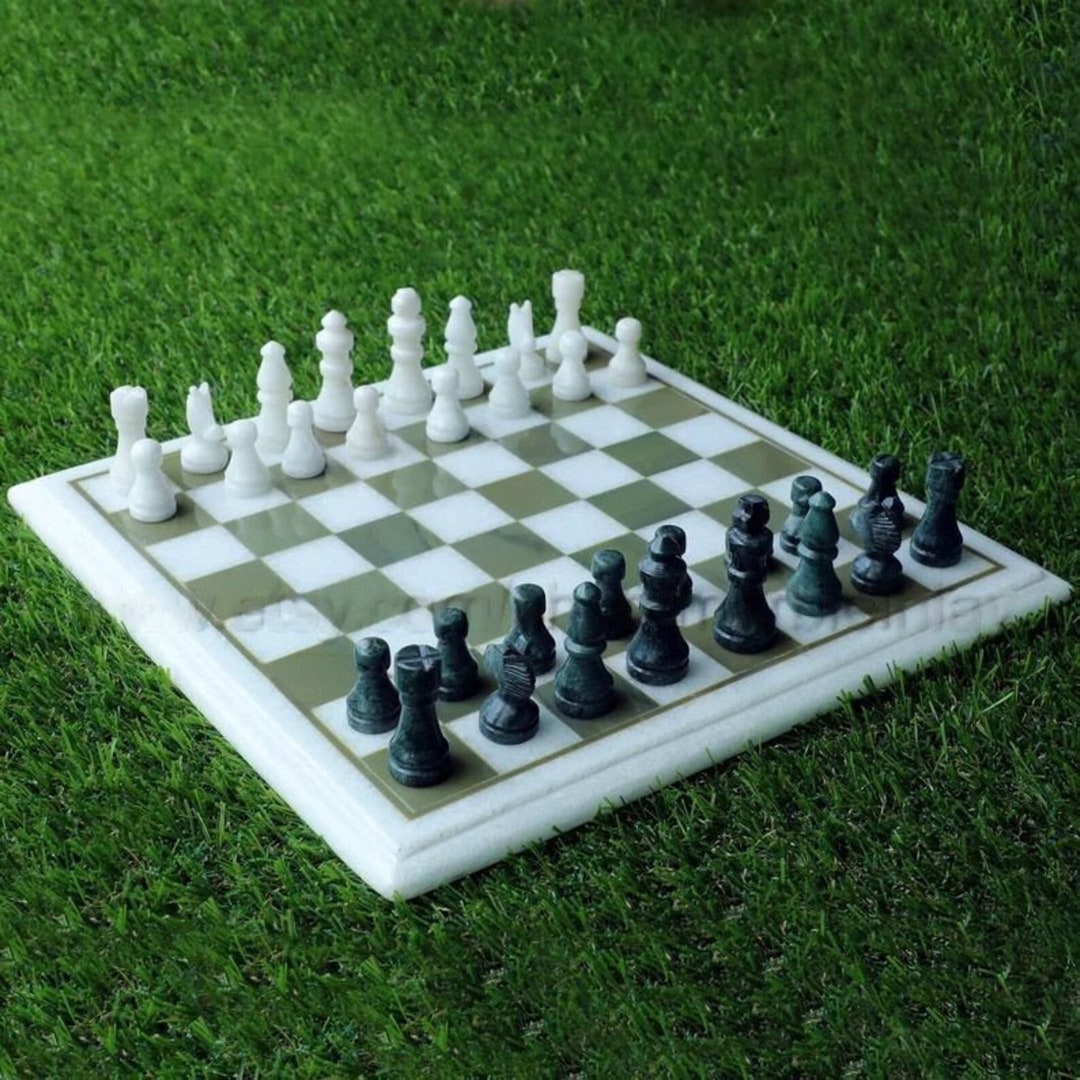 Handmade Luxury Marble Chess Set, Decorative Marble Chess Board, Game ...