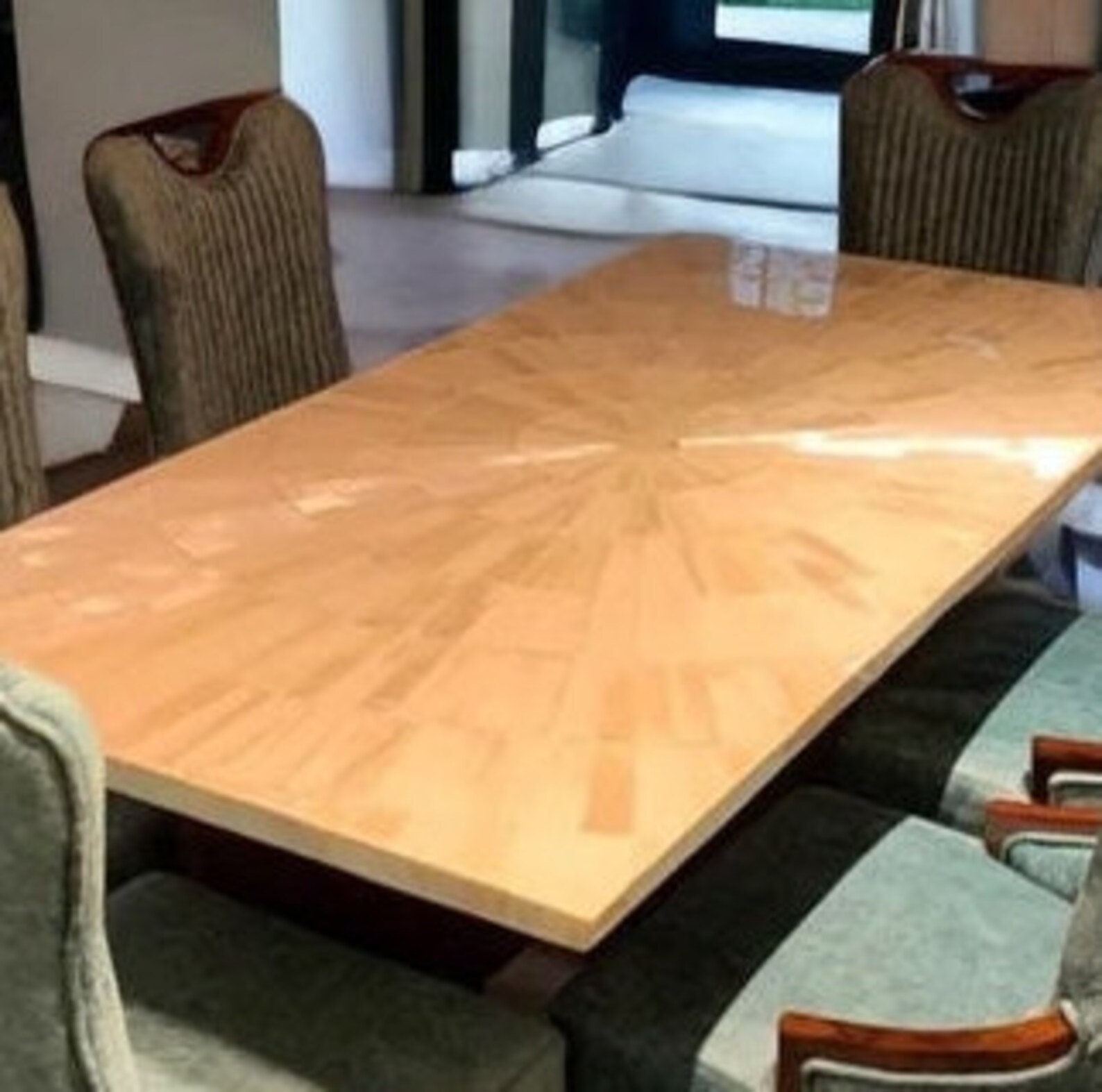 Natural Selenite Slab Dining Table, Unique Selenite Accent Piece ...