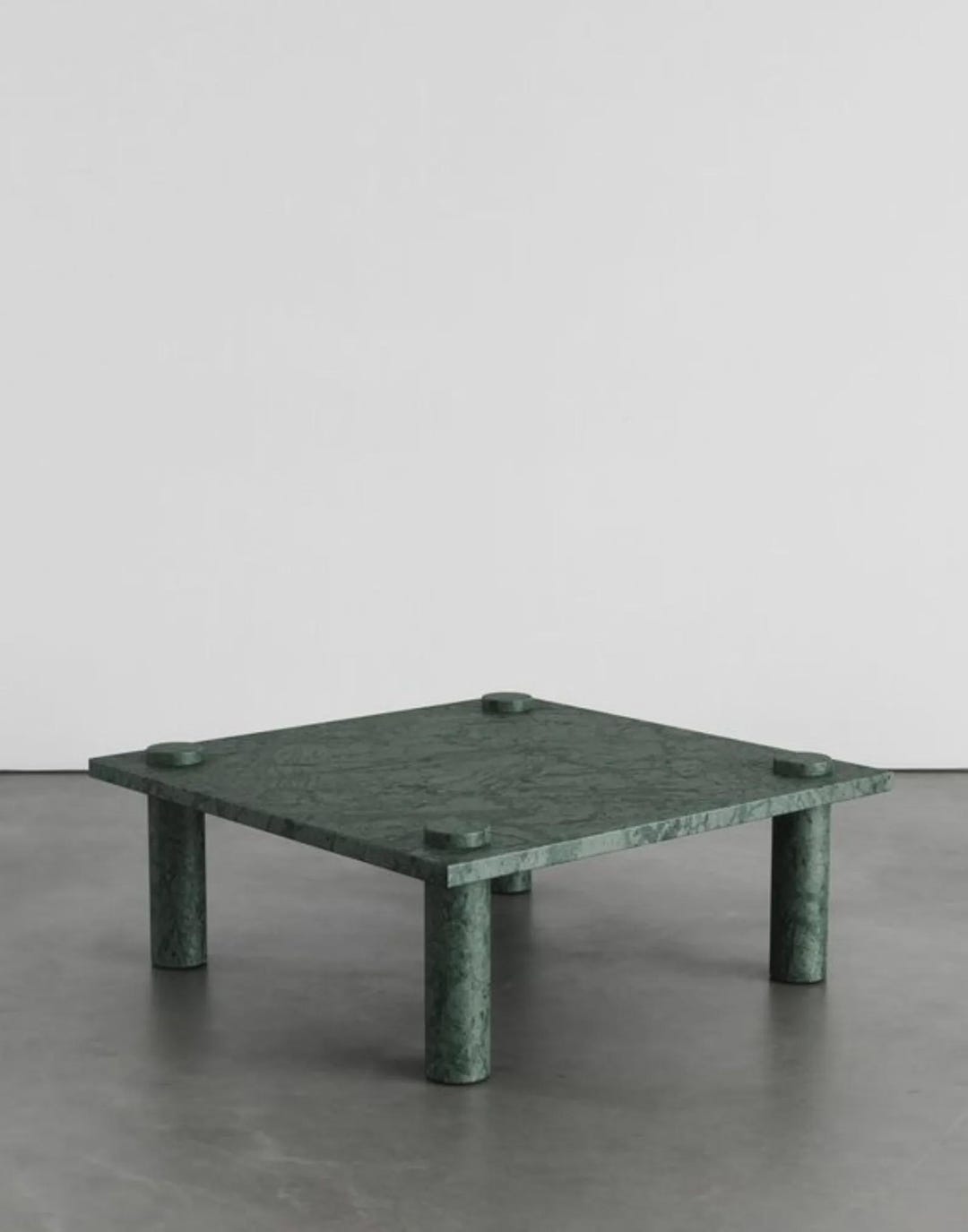 Luxury Square Green Marble Coffee Table, Statement Coffee Table for ...