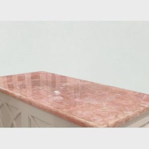 Rose Quartz Stone Kitchen Counter, Natural Pink Crystal Slab for ...