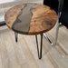 Transparent Epoxy Resin & Wood Coffee Table, Natural Wood Epoxy Accent ...
