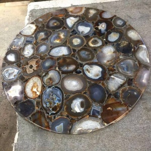 Agate Stone Tabletop With Natural Beauty, Agate Stone Coffee Table ...