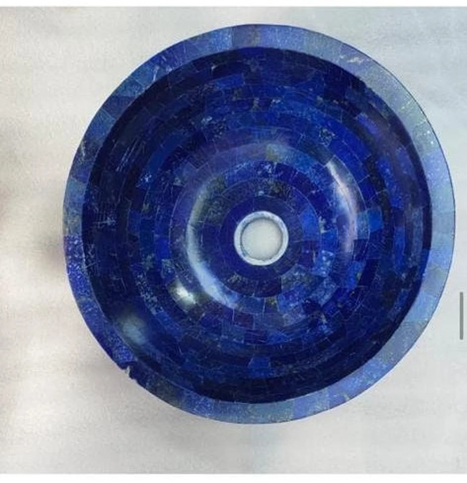 Luxury Stone Bathroom Fixture, Gemstone Sink Centerpiece, Lapis Lazuli ...