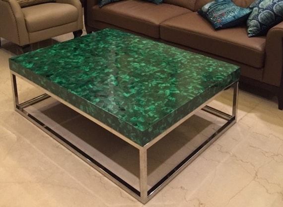 Green stone coffee table store