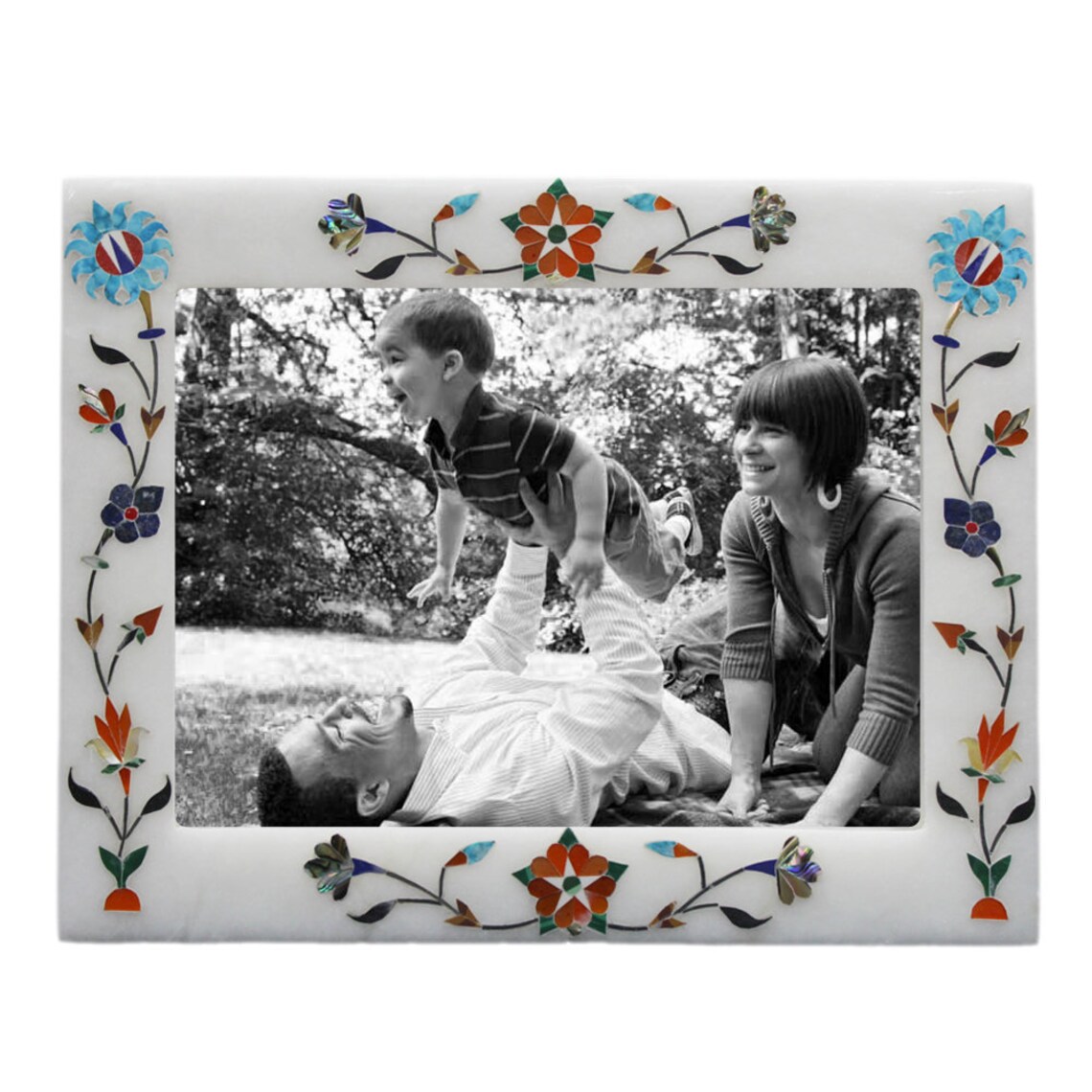 Handmade Marble Inlay Frame, Marble Keepsake Frame, Marble Photo Holder ...