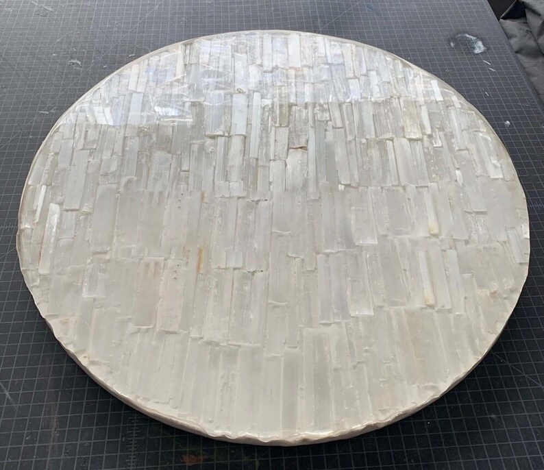 Crystal Selenite Stone Coffee Table, Crystal Healing Furniture,selenite ...