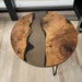 Transparent Epoxy Resin & Wood Coffee Table, Natural Wood Epoxy Accent ...