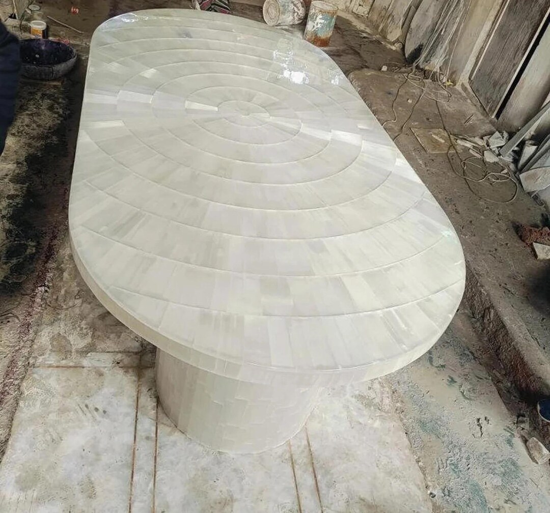 Healing Crystal Selenite Coffee Table, Holistic Living Room Furniture ...