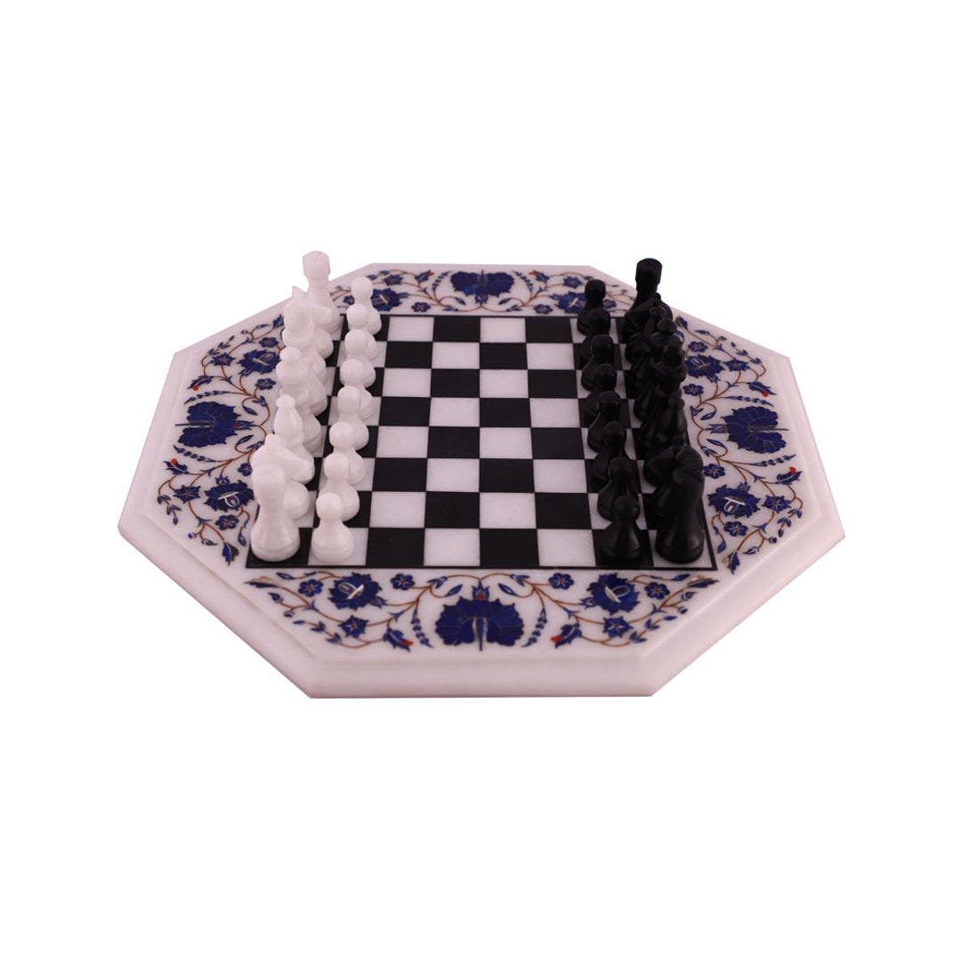 Functional Marble Chess Board, Decorative Chess Table, Board Game Room ...