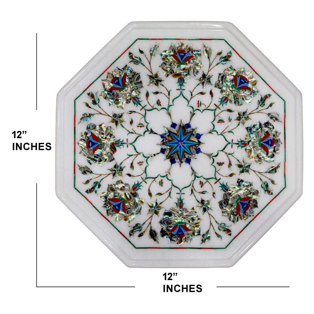 Hand-crafted Paua Shell Marble Inlay Table Iridescent Shell - Etsy