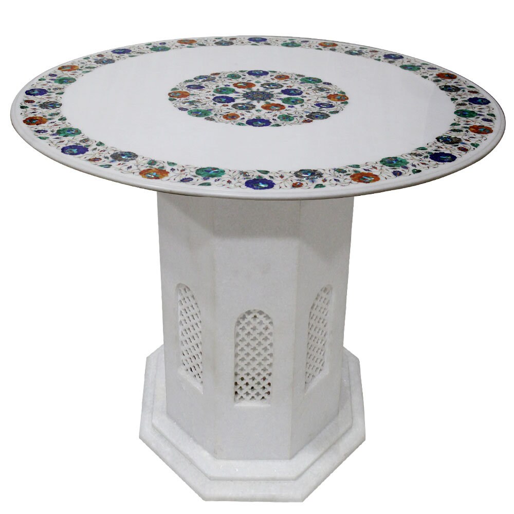 Luxurious Round Marble Dining Table Handmade Marble Table for - Etsy