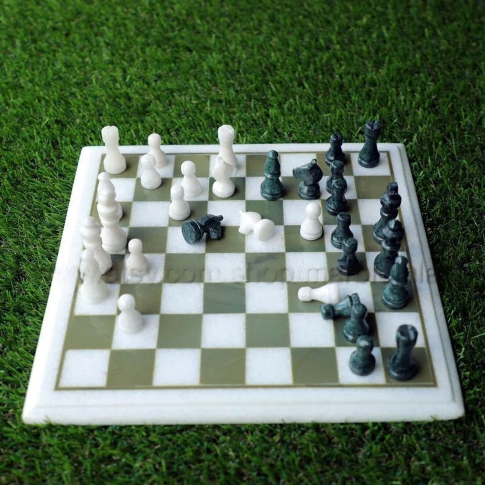 Handmade Luxury Marble Chess Set, Decorative Marble Chess Board, Game ...