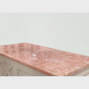 Rose Quartz Kitchen Countertop, Luxury Pink Crystal Slab - Etsy