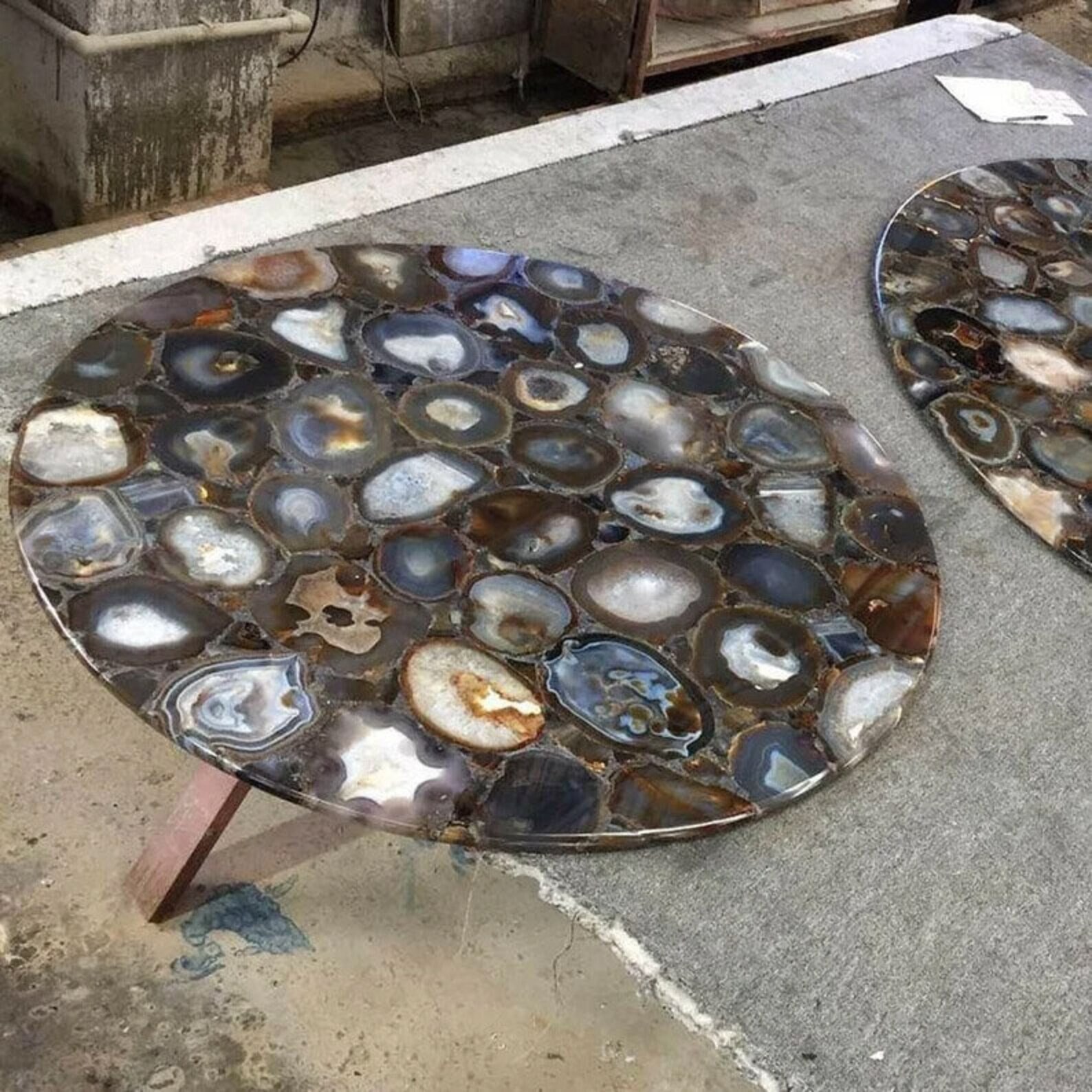 Agate Stone Tabletop With Natural Beauty, Agate Stone Coffee Table ...