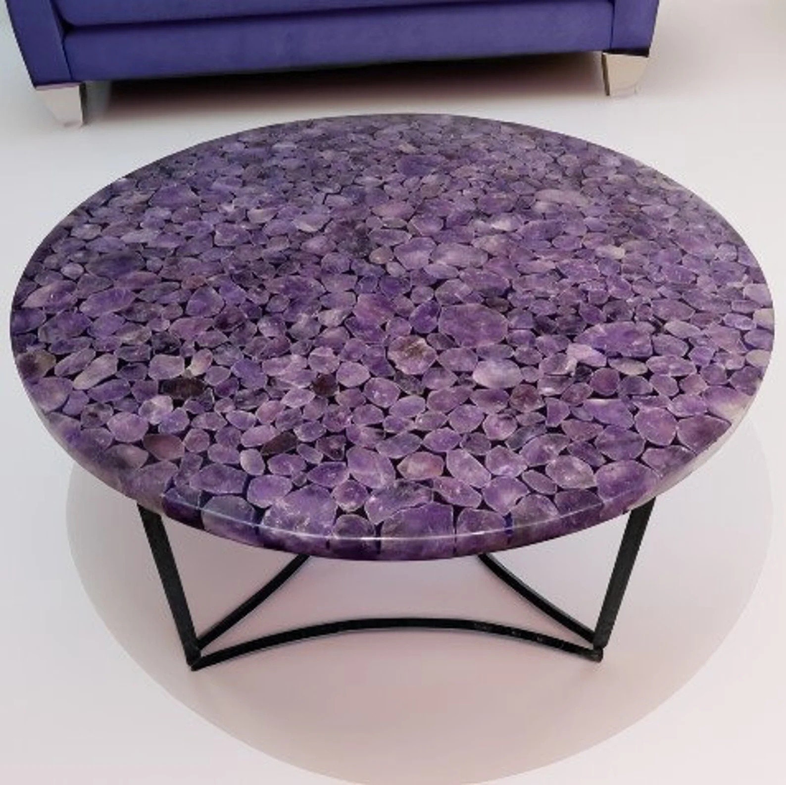 Amethyst crystal coffee table store