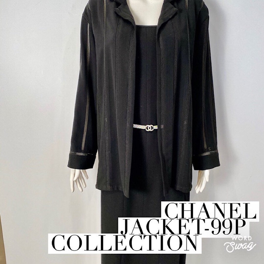 Vintage Chanel 99P, 1999 Spring Black Cardigan Coat Jacket FR 38 US 6 ...