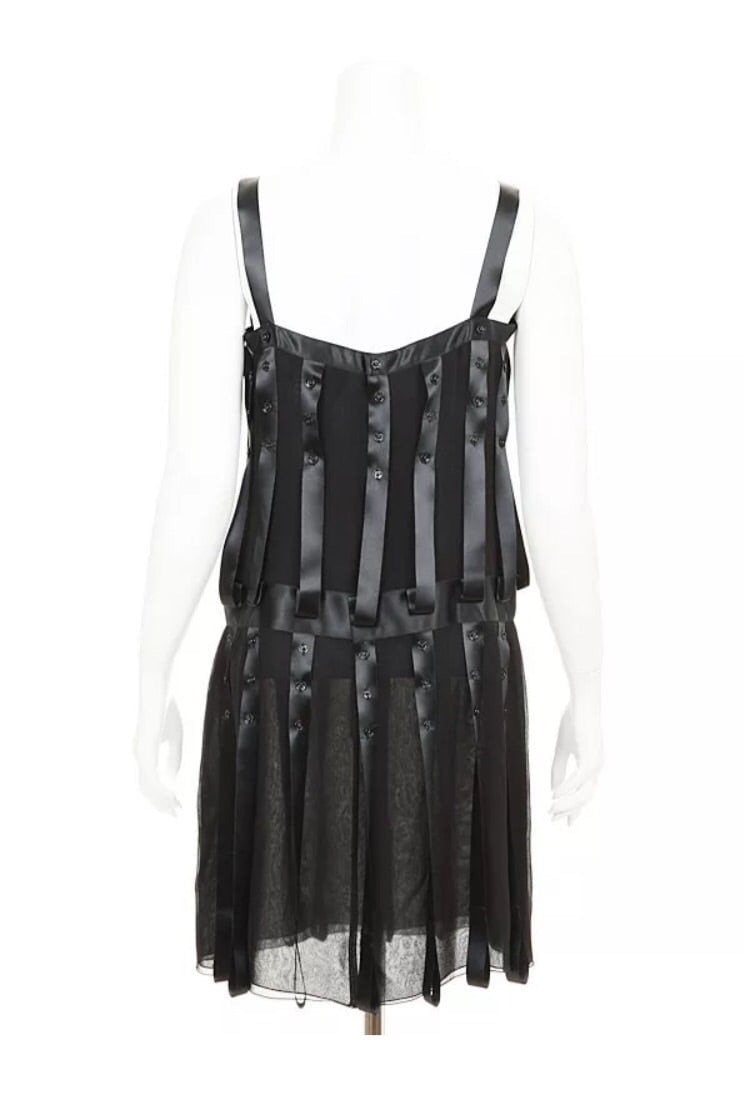 Vintage Chanel 03A, 2003 Fall Snap Collection Black Mini Dress Top ...