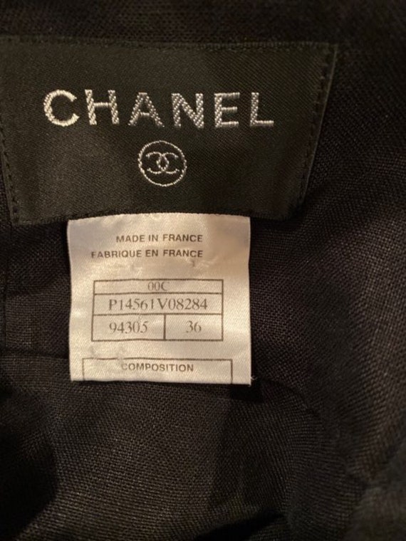 Vintage Chanel 00C, 2000 Cruise Resort Black Linen Dr… - Gem