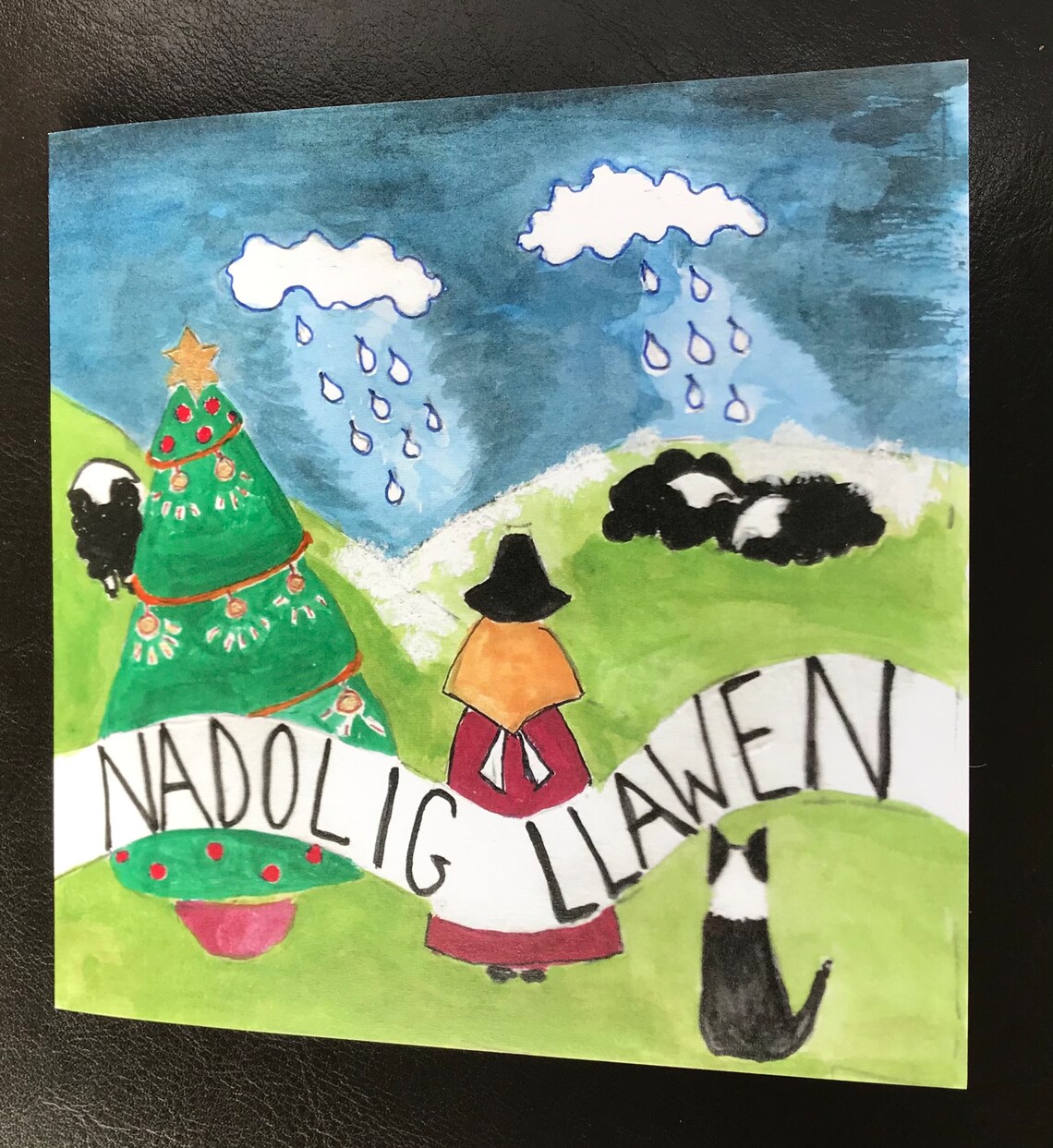 Welsh CHRISTMAS Cards 3 Pack - NADOLIG LLAWEN -prints of My Hand ...