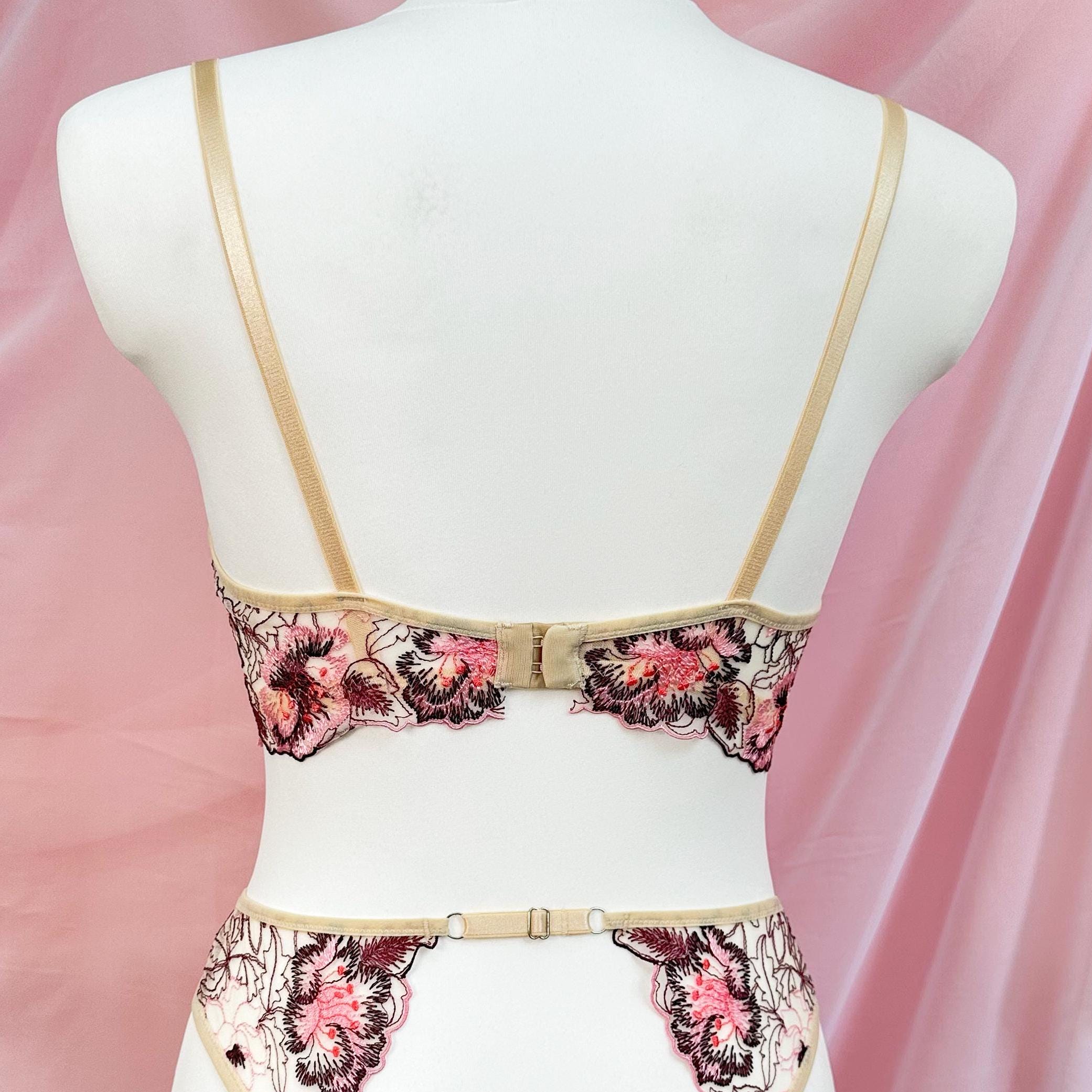 Floral Lace Open Cup Bra, Plus Size Lingerie - Etsy