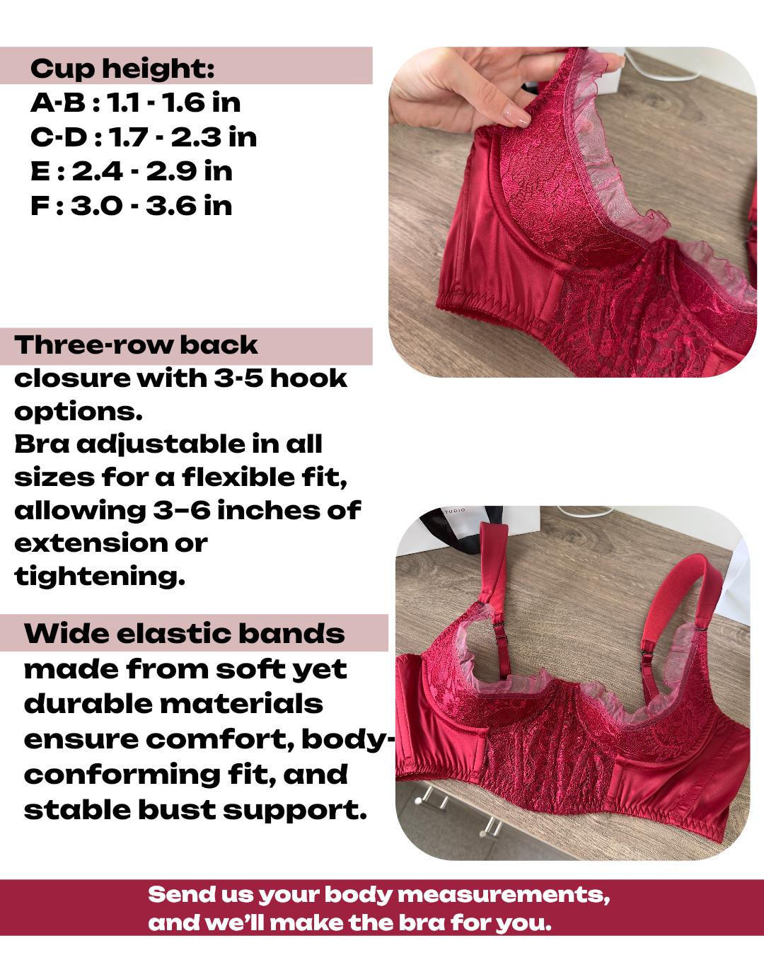 Burgundy Cupless Lingerie Set: Open Cup Corset Bra & Crotchless Panties ...