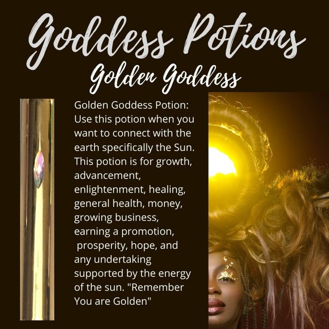 Goddess Potion golden Goddess - Etsy
