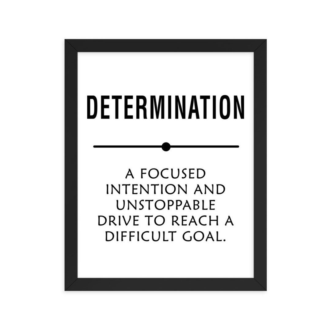 Motivation Determination Framed Photo Poster - Etsy