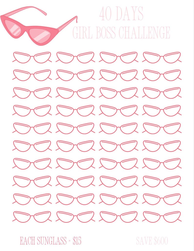 Girl Boss Savings Challenge Bundle Digital Download Glam Budgeting Fun ...