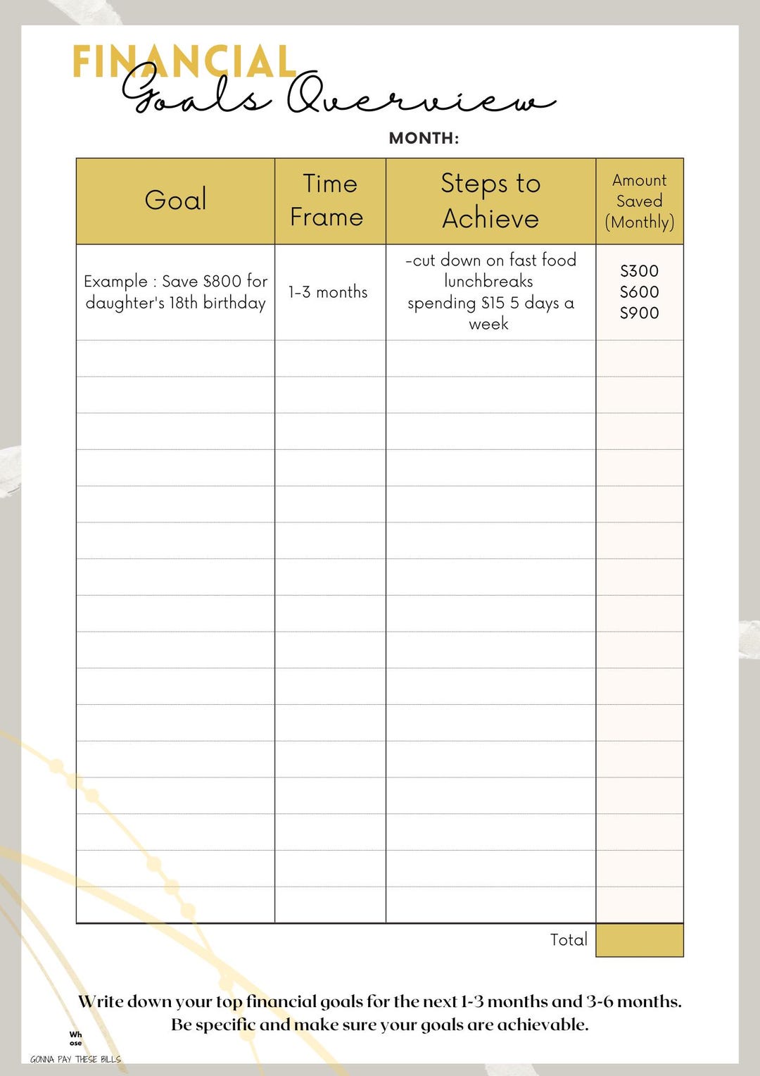 Quick Fix Financial Guide, Monthly Budget Worksheet, Debt Payoff Plan ...