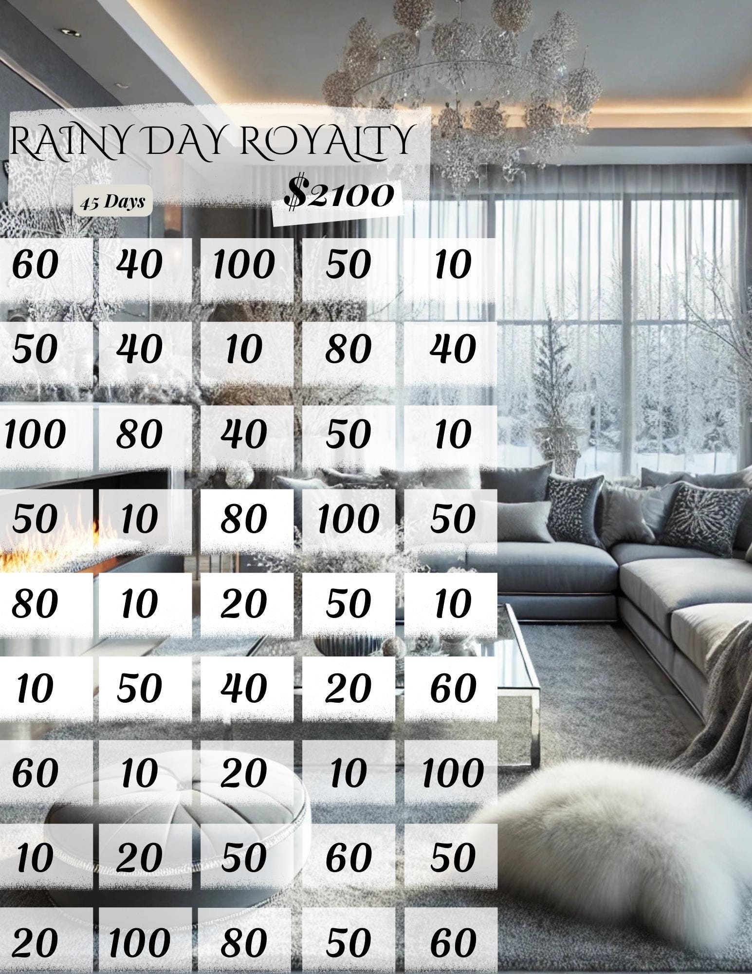 Rainy Day Royalty: Save 2,100 in 45 Days - Fun & Motivational Savings ...