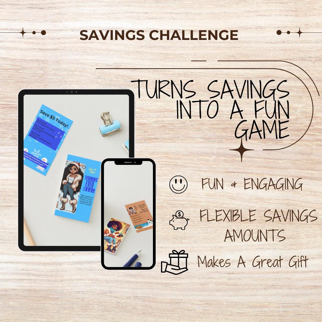 31-pack Savings Challenge Cards | Fun Money-saving Game | Budget ...
