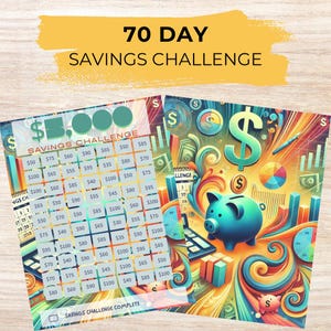 70-day 5,000 Savings Challenge|easy Savings Plan | Digital Download ...