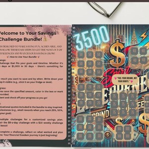 Savings Challenge Book: 15 Bold & Motivational Pages to Crush Goals ...