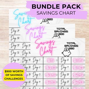 Printable Savings Chart - Digital Download to Track Your Goals - Etsy
