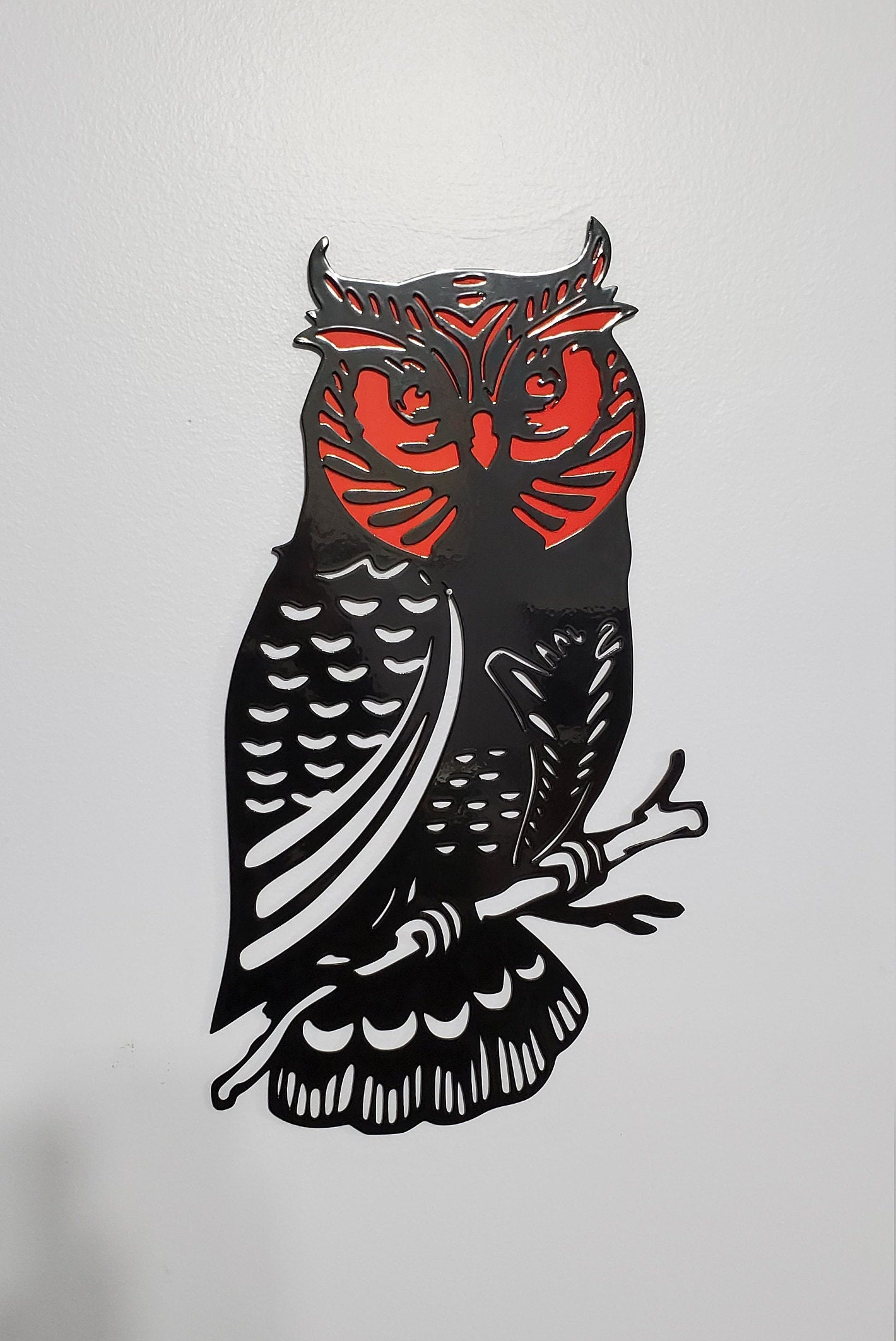 Horned Owl Metal Sign, Wall Hanging Gift Idea, Fence, Outdoor Art - Etsy