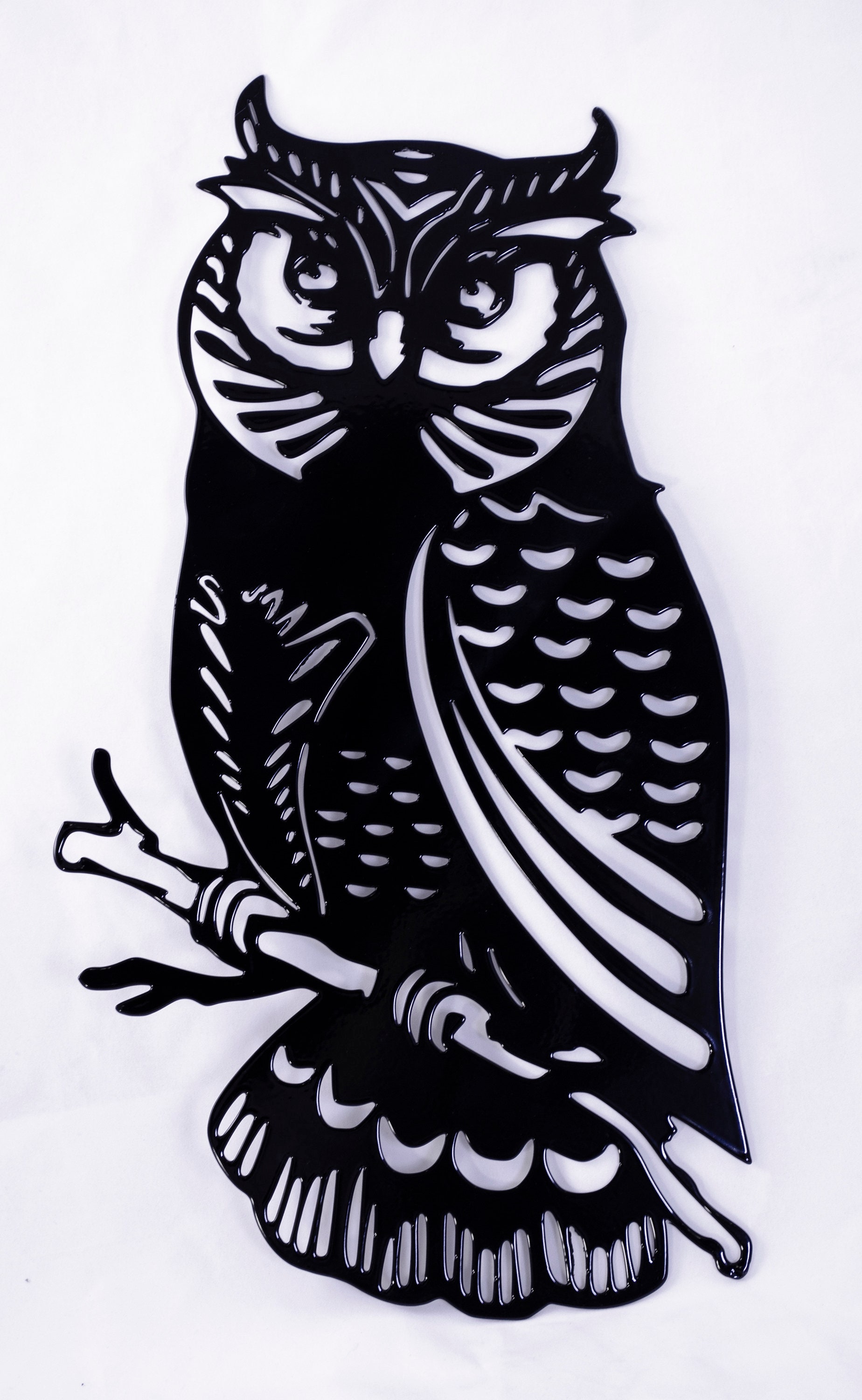 Horned Owl Metal Sign, Wall Hanging Gift Idea, Fence, Outdoor Art - Etsy