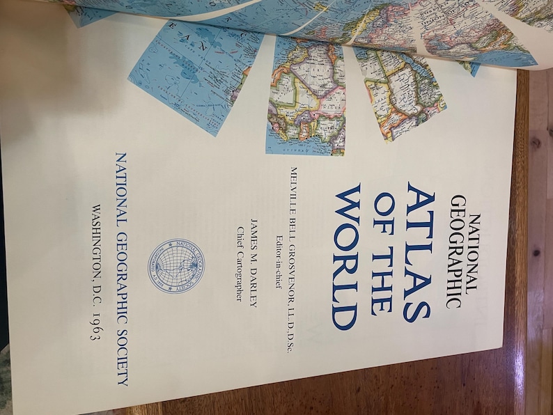 1963 National Geographic Atlas of the World in Beautiful Vintage ...