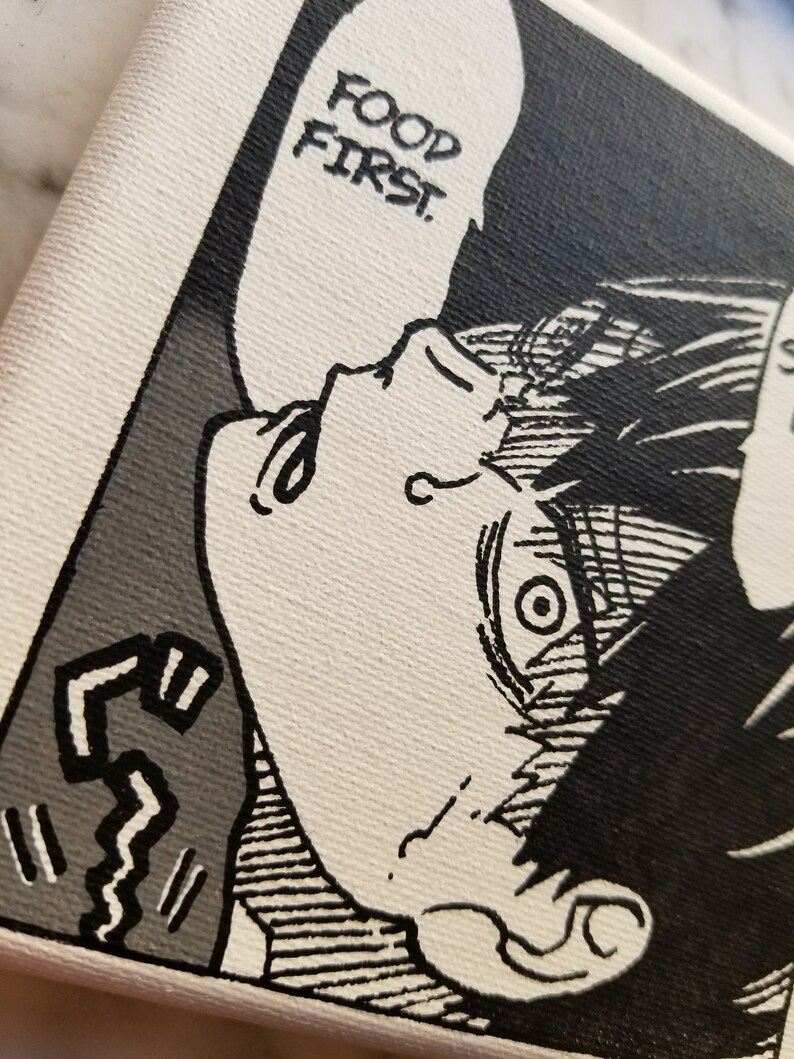 Food First Kageyama Painted Manga Panel (5"x5") - Etsy