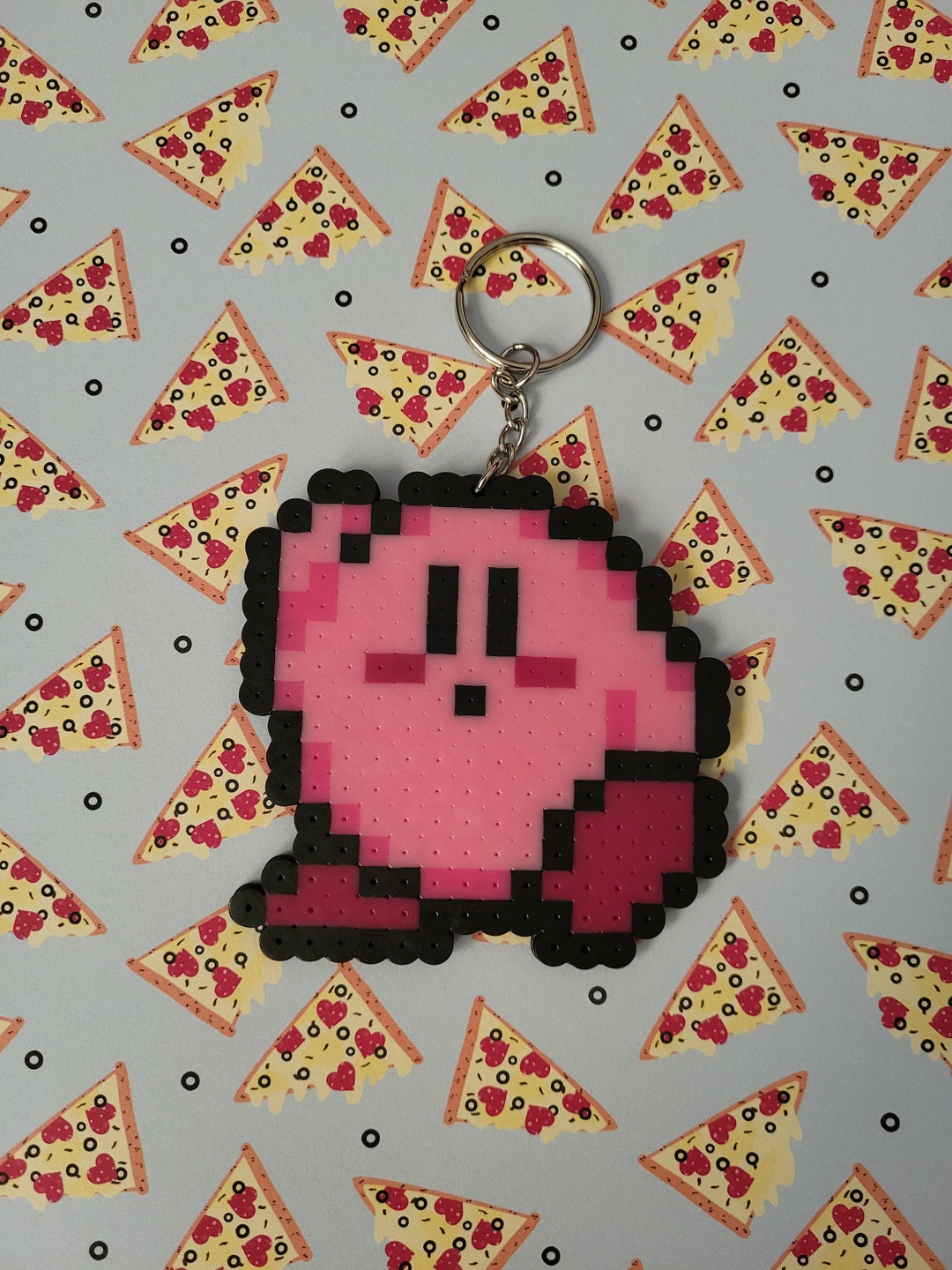 8-bit Kirby Keychain - Etsy