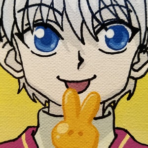 Bunny Killua Painted Manga Panel (6"x6") - Etsy
