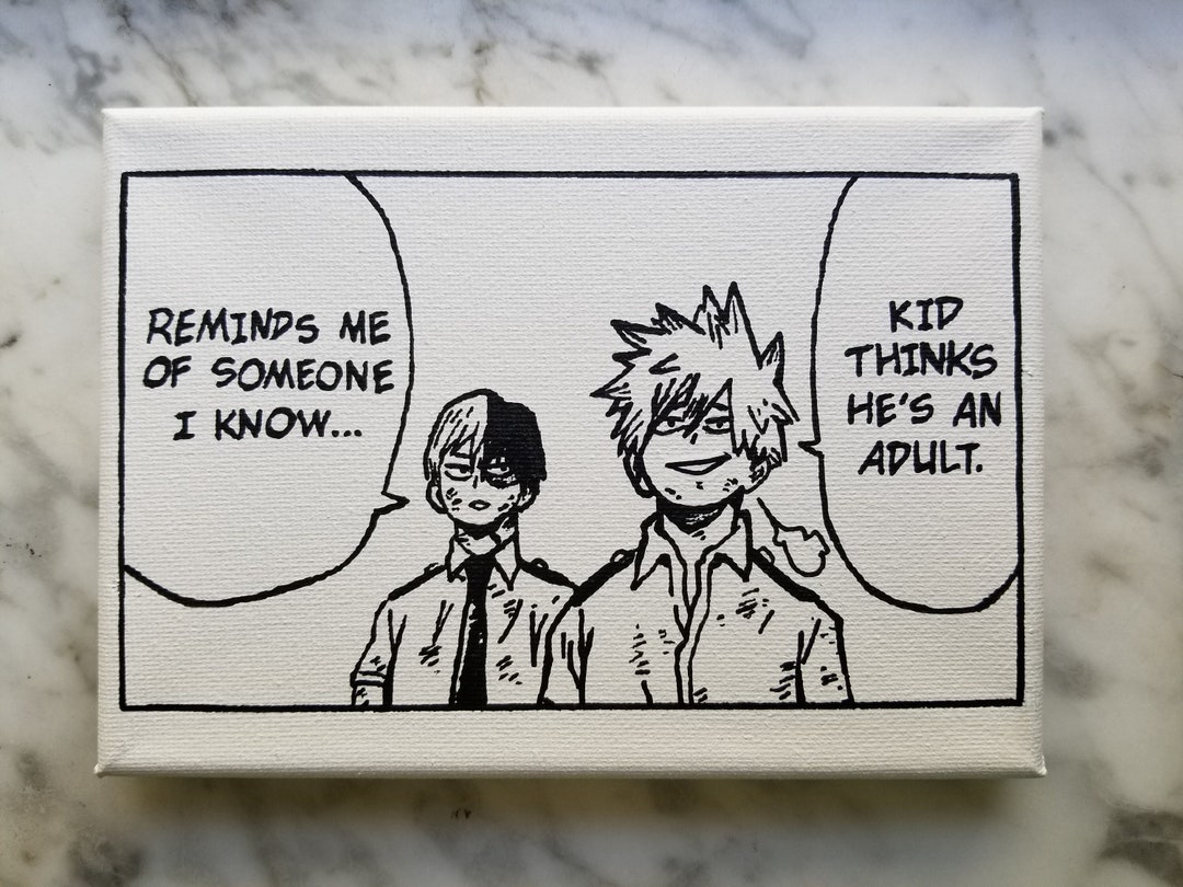 Todoroki and Bakugo Painted Manga Panel (7"x5") - Etsy